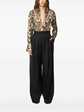 Nina Ricci chemise &agrave; motif marbr&eacute; - Noir