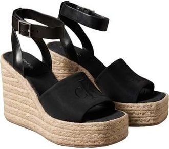 Calvin Klein Espadrilles hautes compens&eacute;es