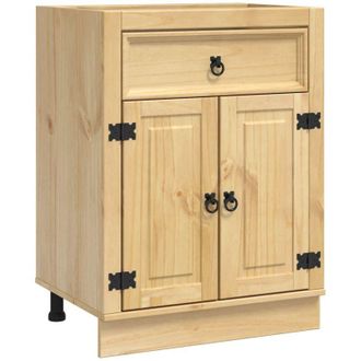 vidaXL vidaXL Armoire avec tiroir SKI Brun Miel 60 x 46 x 81,5 cm Pin massif