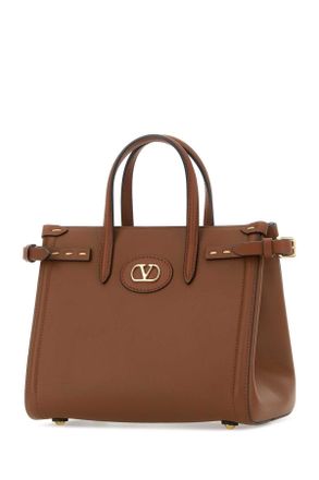 Valentino Garavani Womens Brown Leather Antibes Handbag Tobacco Borse A Mano Bag