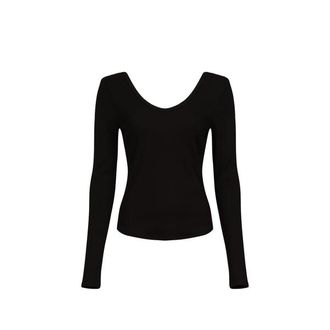 Topshop Top Wendy c&ocirc;tel&eacute; en coton m&eacute;lang&eacute;