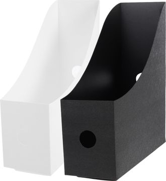 Angoily 2 Stück Desktop Datei Organizer Verschleißfest Multifunktional und Aktenhalter Platzsparend für Büro Schule und Schwarz und Weiß Stabiler Schreibtisch