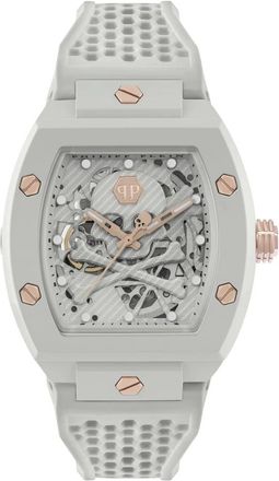 Philipp Plein Homme, Accessoires, Blanc, Taille: ONE Size The Skeleton Ecoceramic Watch