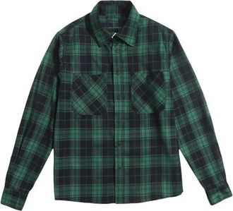 Generic Chemise &agrave; carreaux en flanelle &agrave; manches longues pour homme, chemise boutonn&eacute;e tartan pour homme, chemise polyvalente d&eacute;contract&eacute;e, confortable, class