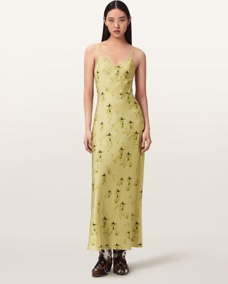 AllSaints Bryony - Kleid in Empoli-Gelb