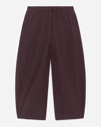 Arket Baumwollhose Mit Barrel Leg -Braun