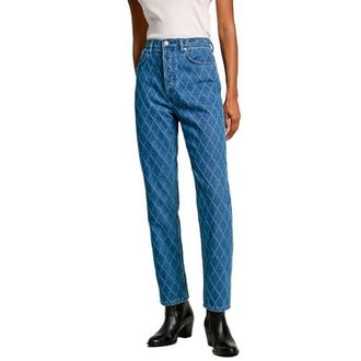 Pepe Jeans London Straight Jeans Uhw Diamond, Bleu (Denim), 33W x 28L Femme