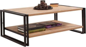 Vente-Unique Vente-unique - Table basse en agglom&eacute;r&eacute; et m&eacute;tal Cosmo