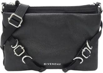 Givenchy Sac bandouli&egrave;re en cuir de veau Voyou Pre-owned - Femme - Pre-owned - Noir - Taille: ONE Size