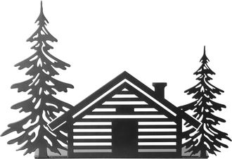 Fink Metallhaus schwarz matt 30 cm - dekorative Teelichthalter Hütte 20 cm hoch, Windlicht für Zwei Teelichter, stimmungsvolle Dekoration für Wohnzimmer, F