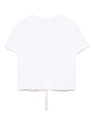Repetto T-Shirt mit Satinband - Wei&szlig;