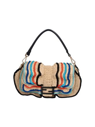 Fendi Shoulder Bag Baguette In Raffia