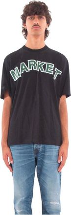 Market Market, Homme, Tops, Noir, Taille: M Mushrooms Tee