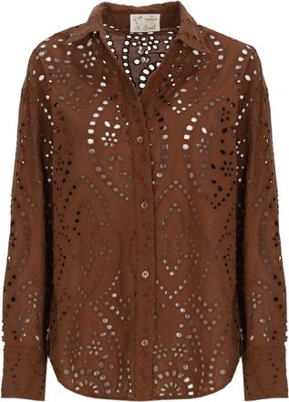 Saint Barth Femme, Blouses et Chemises, Brun, Taille: 38 FR Cristal Shirt