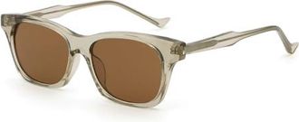 Generic Lunettes De Soleil Tendance &Agrave; Monture Carr&eacute;e For Hommes Et Femmes, D&eacute;coration De Vacances Et De F&ecirc;tes(Brown)