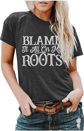 Generic T-shirt d&eacute;t&eacute; pour femme &laquo; Could Be A Train Station Kinda Day &raquo; - Col rond - Haut de sport ample - Coupe ample - Lettre d&eacute;contract&eacute;e - T-shirt tendance