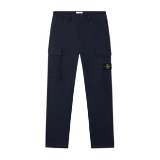 Stone Island Blaue Cargo Hose Lockere Passform - - Trousers - Herren - Blau - W30