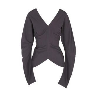 Cortana Kaz- Top aus bleigrauer Seide- - - Blouses & Shirts - Damen - Grau - S
