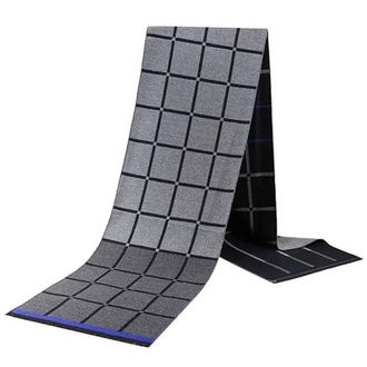 Generic Écharpe classique à carreaux pour homme - Écharpe dhiver chaude et douce pour homme - Style décontracté - Noir et gris - 30 x 180 cm, Couleur 33, tail