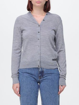 Alexander Wang Woll-Cardigan mit V-Ausschnitt und Kontrast-Logo