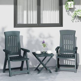 vidaXL Vidaxl - Chaises inclinables de jardin lot de 2 vert pp