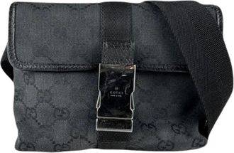 Gucci unisex, Pre-owned, Noir, Taille: ONE Size Sac Banane en Toile Pre-owned