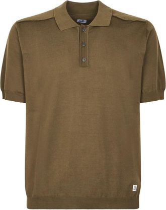 C.P. Company C.p. Company, Homme, Tops, Vert, Taille: M Pull Polo Manches Courtes en Coton Sea Island