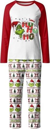Generic Le Grinch Pyjama Noel Famille De Grinch Adulte Femme Assorti Bebe Deguisement Pull Coton The Garcon Chaud Et Doux Couple Noël Vetement Costume Ensembl
