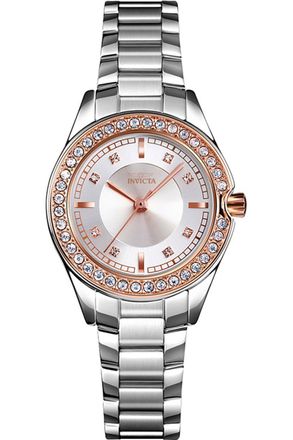 Invicta Angel 70275 Damenuhr - Quarzwerk - Metall mit silbernem Zifferblatt - 30 mm