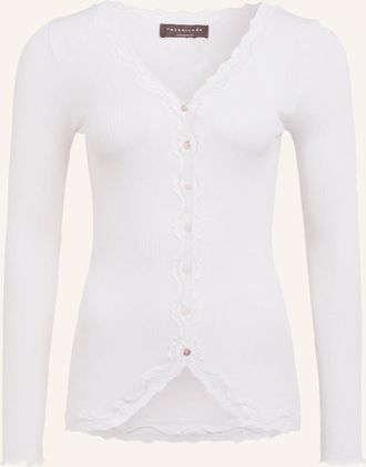 Rosemunde Strickjacke Babette Aus Seide weiss