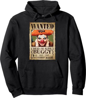 OnePiece Einteiliges Poster Buggy Pirates Wanted Anime Alvida Alliance Pullover Hoodie