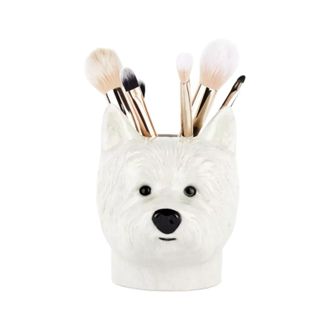 Quail Ceramics Stifthalter - Originell, Tierisch, Multifunktional - Wei&szlig;, Mehrfarbig - CADDY - 5 F&auml;cher - 12 cm