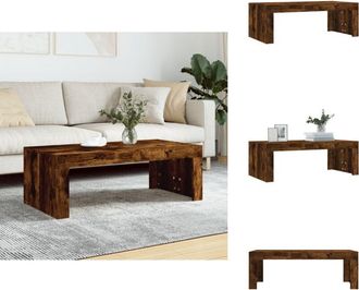 vidaXL Table basse ch&ecirc;ne fum&eacute; 102x50x36 cm bois ding&eacute;nierie Vidaxl