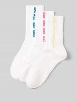 HUGO BOSS Str&uuml;mpfe aus Baumwoll-Mix im 3er-Pack Modell SIDE TAPE