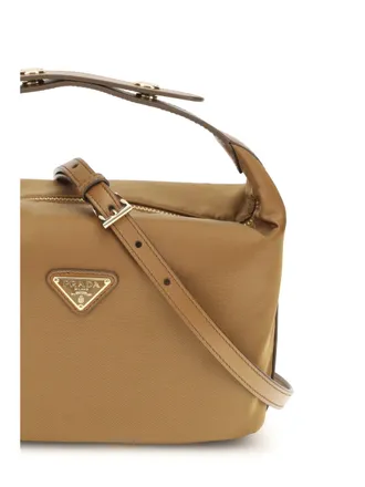 Prada Womens Mini Handbag Ch&eacute;rie Brandy Recycled Polyamide Shoulder Bags
