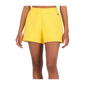 Champion Femme, Shorts, Jaune, Taille: 38 FR Shorts Confortables en Coton pour Femmes