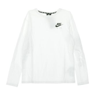 Nike Femme, Tops, Blanc, Taille: 42 FR Long Sleeve Air Top