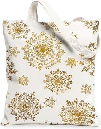 Generic Sacs fourre-tout &eacute;l&eacute;gants en toile &agrave; motif floral, sacs de courses r&eacute;utilisables, &eacute;l&eacute;gants et l&eacute;gers et lavables en toile pour salle de sport, voyage,