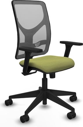 Piqueras y Crespo Drehbarer Schreibtischstuhl mit 3D-Armlehnen, h&ouml;henverstellbare Lendenwirbelst&uuml;tze, ausgestattet mit 3 Positionen und Schneidschaum, Grau/Olivgr&uuml;n