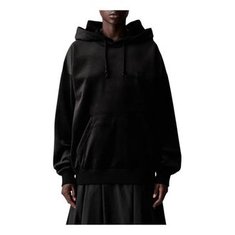 Yohji Yamamoto Velours Cord Hoodie - - Sweatshirts & Hoodies - Damen - Schwarzk - XS