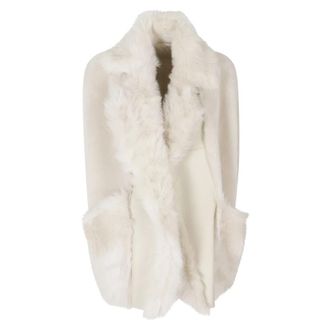 BLANCHA Toscana Merino und Shearling Weste - - Jackets - Damen - Beige - S