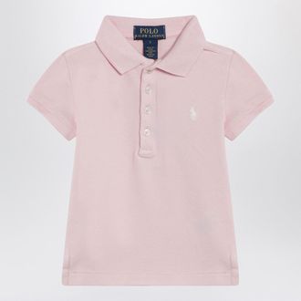 Polo Ralph Lauren Rosa Baumwoll-Poloshirt mit gesticktem Logo