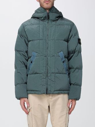 Stone Island Doudoune courte en nylon recycl&eacute; avec capuche et logo Compass