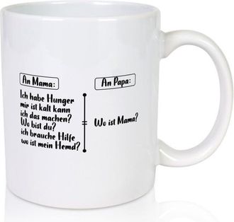 Generic An Mama und an Papa | Liste | Fragen - Tasse Weiss - Kaffeetasse/Geschenk/Familie