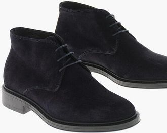 A.Testoni Suede Ankle Boots with Rubber Sole size 10