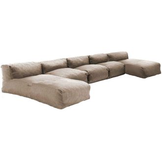 Oviala Salon de jardin modulable 5 places beige - Mixi