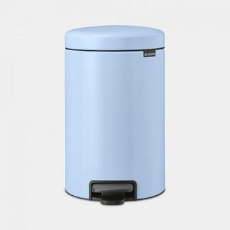 Brabantia NewIcon Bucket de Pedal 12L, Lid dede Soft Close, Removable Inner Bucket, Dreamy Blue, 25 x 34 x 41 cm