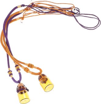 Lurrose 2 St&uuml;ck Teiliges Nachf&uuml;llbare Parf&uuml;mflasche Anh&auml;nger Halskette Zarte &Auml;therische &Ouml;l Flakon Halskette Braune Duftflasche Schmuck f&uuml;r Damen und Herren