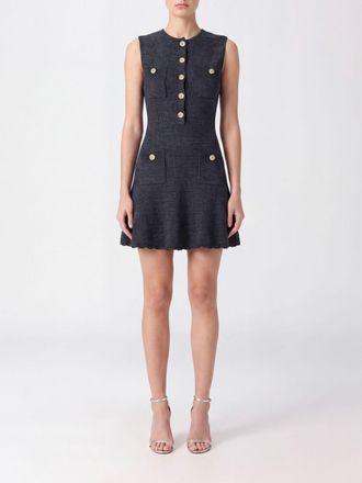 Self Portrait &Auml;rmelloses A-Linien-Minikleid mit gekn&ouml;pften aufgesetzten Taschen
