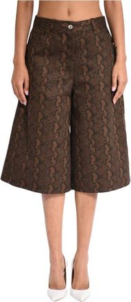 Msgm Msgm, Femme, Pantalons, Brun, Taille: 44 FR Cropped Pantalons